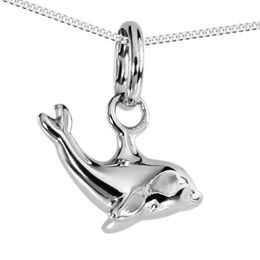 OSTSEE-SCHMUCK Damen Kette mit Anh&auml;nger "OSTSEE-SCHMUCK Kette mit Anh&auml;nger Delfin", 40cm, Silber 925 (Sterlingsilber), L: 40, silber, Silber 925
