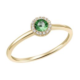 Firetti Damen Fingerring "Schmuck Geschenk Gold 585 Damenring Verlobungsring Ring Kreis rund", 60, 0,04 SI = kleine Einschl&uuml;sse, Gelbgold 585, 1,2mm,