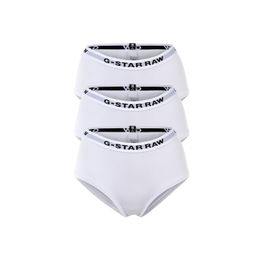 G-Star Raw G-STAR Damen Slip "Slip 3er Pack", Gr. XS, wei&szlig;, Obermaterial: 95% Baumwolle CO. 5% Elasthan EL., Unterhosen