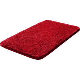 Badematte Grund, H:27mm, rot, Polyacryl, Badematten, "Melange", besonders dichter Flor