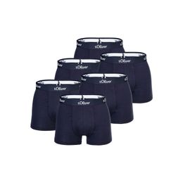 s.Oliver Herren Boxershorts "Boxershort 6er Pack", Gr. L, blau, Obermaterial: 92% Baumwolle CO. 8% Elasthan EL., Unterhosen