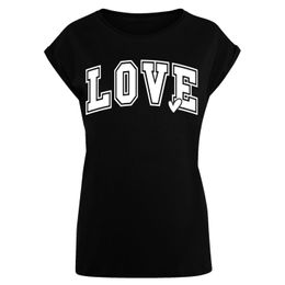 F4NT4STIC Damen T-Shirt "Love University Valentinstag Herz", schwarz, Gr. S, Obermaterial: 100% Baumwolle, Shirts, Premium Qualit&auml;t