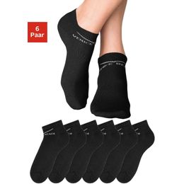 Venice Beach Damen Sneakersocken, Gr. 31, schwarz, Baumwolle, Elasthan, Polyamid, unifarben, Socken, perfekte Passform durch LYCRA-Anteil