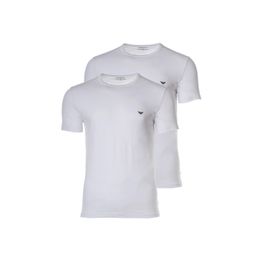 Emporio Armani Herren T-Shirt "T-Shirt 2er Pack", wei&szlig;, Gr. S, Obermaterial: 95% Baumwolle CO. 5% Elasthan EL., Shirts