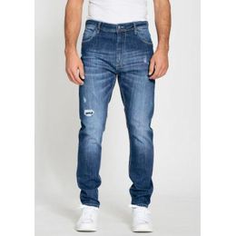 Gang Herren Loose-fit-Jeans "94ALESSIO", blau, Gr. 33, Denim/Jeans, Obermaterial: 99% Baumwolle, 1% Elasthan, Jeans, mit modischen, weiten Beinverlauf