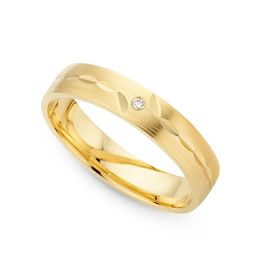 Phoenix PH&Ouml;NIX Damen Trauring "Schmuck Partnerring Ehering Verlobungsring Freundschaftsring", 62, 0,01 SI = kleine Einschl&uuml;sse mit Brillant, Silber 925