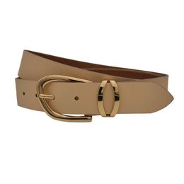 Lederg&uuml;rtel AnnaMatoni "AnnaMatoni Lederg&uuml;rtel Lora Lederg&uuml;rtel Lora", Damen, Gr. TW85 - 100cm Gesamtl&auml;nge, vanille 120, 100% Leder, G&uuml;rtel Lederg&uuml;rtel