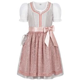 N&uuml;bler N&Uuml;BLER M&auml;dchen Dirndl "Kinderdirndl Lina", beige, Gr. 152, Obermaterial: 100% Polyester PES., Kleider