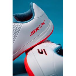 Skechers M&auml;dchen Fu&szlig;ballschuh "JR YOUTH IC, Skechers Skx_2 Jr Youth Ic", Gr. 33, wei&szlig;, Lederimitat, Schuhe, Indoor Court Schuh mit leichter Skechers