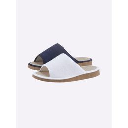 CLASSIC Damen Pantoffel, Gr. 41, blau, Textil, Schuhe