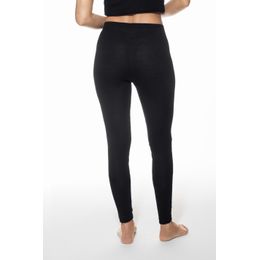 Mey Damen Leggings "Wool Love", Gr. S, schwarz, Strick, Obermaterial: 70% Schurwolle, 30% Seide, Hosen, Merinowoll-Anteil, leichter Glanz