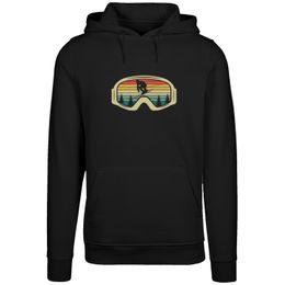 F4NT4STIC Herren Kapuzenpullover "Retro Skibrille Wintersport", schwarz, Gr. XS, Obermaterial: 65% Baumwolle, 35% Polyester, Pullover, Premium