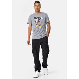 Recovered Herren T-Shirt "Disney Mickey Mouse Dabbing", grau, Gr. S, bedruckt, 58% Polyester, 42% Baumwolle, Shirts, im zeitlosen Design