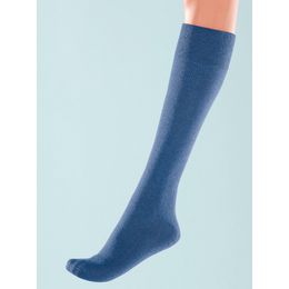 w&auml;schepur W&Auml;SCHEPUR Damen Socken, Gr. 2, blau, 90% Baumwolle, 8% Polyamid, 2% Elasthan, Socken