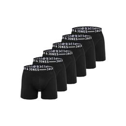Jack & Jones JACK & JONES Herren Boxershorts "Boxershort SENSE TRUNKS 3 PACK 6er Pack", Gr. L, schwarz, Obermaterial: 95% Baumwolle CO. 5% Elasthan EL., Unterhosen