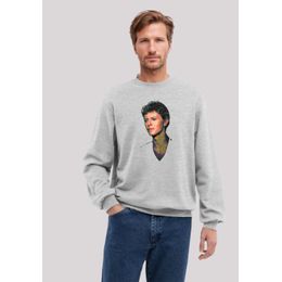 F4NT4STIC Herren Sweatshirt "TV Times Pop Star David Bowie 1977", grau, Gr. XXL, Obermaterial: 80% Baumwolle, 20% Polyester, Sweatshirts, Premium