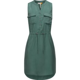 Ragwear Damen Blusenkleid "Roissin", gr&uuml;n, Gr. XL, Material: 80% Viskose, 20% Polyester, Kleider, stylisches Sommerkleid mit Bindeband