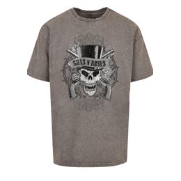 F4NT4STIC Damen T-Shirt "Guns 'N' Roses Skull and Pistols", grau, Gr. XL, Obermaterial: 100% Baumwolle, Shirts, Premium Qualit&auml;t