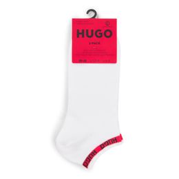 HUGO UNDERWEAR Herren Freizeitsocken "2P AS TAPE CC", Gr. 39, wei&szlig;, Baumwollmischung, unifarben, Socken, mit Logo