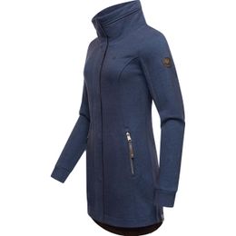 Ragwear Damen Sweatjacke "Letrice", blau, Gr. XL, Sweatware, Obermaterial: 65% Baumwolle, 35% Polyester, Sweatjacken, Sportliche Zip-Jacke mit hohem