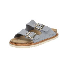 Rohde Damen Hausschuh "Rohde Hausschuhe Veloursleder", Gr. 35, grau, Veloursleder, Schuhe