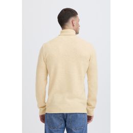 Blend Herren Rollkragenpullover "BHBRANKO ROLL KNIT"crockery melange, Gr. M, unifarben, Strick, Obermaterial: 60% Wolle, 40% Nylon, Pullover
