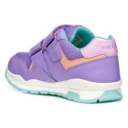 Geox M&auml;dchen Sneaker "J PAVEL GIRL", Gr. 36, lila, Synthetik, Textil, Schuhe, Freizeitschuh, Klettschuh in bunter Farbkombination