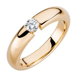 OROLINO Damen Fingerring "Gold 750 mit nat&uuml;rlichem Brillant 0,25ct.", 060 (19,1), 0,25 SI = kleine Einschl&uuml;sse, Gold, gelb, Gold, Fingerringe