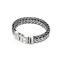 Kuzzoi Herren Armband "Herren Panzerarmband Gliederkette 925er Silber", 19cm, ohne Stein, Silber 925 (Sterlingsilber), silber, Silber 925