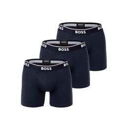 BOSS Herren Boxershorts "Boxershort BoxerBr 3P Power 3er Pack", Gr. XL, blau, Obermaterial: 95% Baumwolle CO. 5% Elasthan EL., Unterhosen