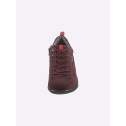 Jomos Damen Schn&uuml;rschuh, Gr. 40, rot, Veloursleder, Schuhe