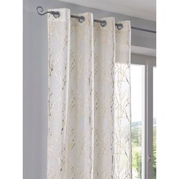 Gardine HEINE HOME, B:140cm H:225cm, gold, Polyester, Gardinen