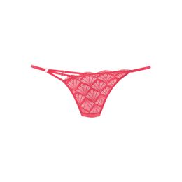 Lascana Damen String "Sienna", Gr. 36, orange, Spitze, Obermaterial: 90% Polyamid, 10% Elasthan, Unterhosen, mit graphischer Spitze