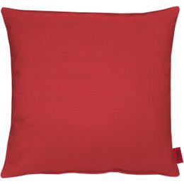 Dekokissen Apelt, B:49cm L:49cm, rot, Obermaterial: 60% Polyester, 40% Baumwolle, Dekokissen_Sitzkissen_Kissenh&uuml;llen, "4362 Rips Uni", Wasser- und
