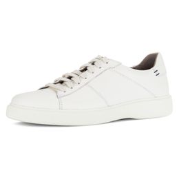 Pius Gabor Herren Sneaker, Gr. 11, weiß, Glattleder, unifarben, Schuhe, Freizeitschuh, Halbschuh, Schnürschuh, Ziernähte, G-Weite