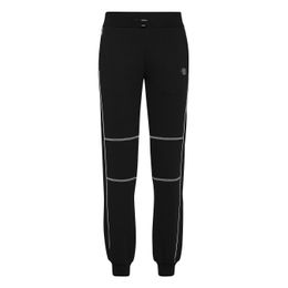 Plein Sport Damen Jogginghose "Jogginghose", schwarz, Gr. L, Obermaterial: 88% Baumwolle, 12% Polyester, Hosen