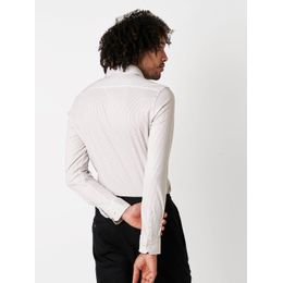 DESOTO Herren Langarmhemd "Jerseyhemd Essential Hai langarm", beige, Gr. 42, gemustert, gestreift, mehrfarbig, Jersey, Obermaterial: 100% Baumwolle,