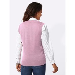 Casual Looks Damen Pullunder "Pullunder", rosa, Gr. 40, unifarben, 50% Baumwolle, 50% Polyacryl, Pullover