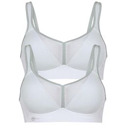 Anita Damen Sport-BH "Sport BH mit Schale air control DeltaPad", Gr. 65, wei&szlig;, Stoff, Obermaterial: 49% Polyamid PA. 39% Polyester PES. 12% Elasthan