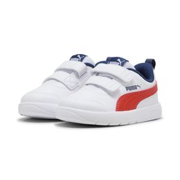 Puma Kinder Sneaker "Courtflex V3 Sneakers Klein Kinder", Gr. 22, wei&szlig;, Obermaterial: Textil, Synthetik; Futter: Textil; Innensohle: Textil;