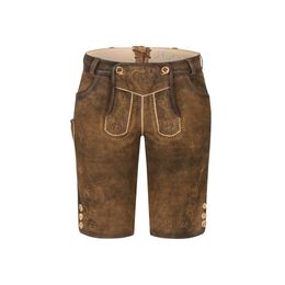 N&uuml;bler N&Uuml;BLER Damen Trachtenlederhose "Lederhose kurz Tilda", braun, Gr. 36, Obermaterial: 100% Lammleder LEL., Hosen