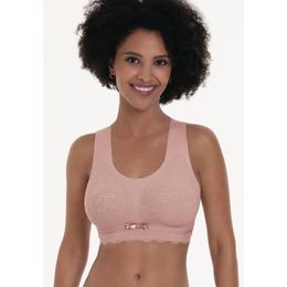 Damen Bralette "Essential Lace", ANITA SINCE 1886, Gr. XS, rosa, Stoff, Obermaterial: 61% Polyamid, 39% Elasthan, Mesh, gemustert, unifarben, BHs,
