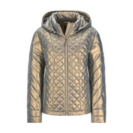GOLDNER Damen Steppjacke "Kurzgröße Steppjacke im Metallic-Look"goldfarben, Gr. 21, Obermaterial: 100% Polyamid PA., Jacken