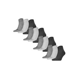 Puma Herren Kurzsocken "Socken Quarter Plain 12P 12er Pack", Gr. 35, grau, Obermaterial: 68% Baumwolle CO. 18% Polyamid PA. 12% Polyester PES. 2%