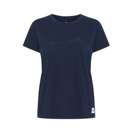 North Bend Damen T-Shirt "T-Shirt NBCarla", blau, Casual, Gr. 38, Obermaterial: 60% Baumwolle CO. 40% Polyester PES., Shirts