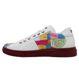 DOGO Damen Sneaker "Ace Low-Top Sneaker Manhattan Damen Sneaker", Gr. 37, wei&szlig;, Lederimitat, Schuhe, Handgefertigt