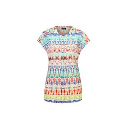 GOLDNER Damen Kurzarmbluse "Kurzgr&ouml;&szlig;e Kurzarm Printbluse f&uuml;r Damen multicolor", bunt, Gr. 23, Obermaterial: 100% Viskose CV., Blusen