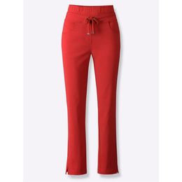 Heine Damen Webhose, lila, Gr. 38, unifarben, 75% Viskose, 22% Polyamid, 3% Elasthan, Einsatz:70% Polyester, 30% Elasthan, Hosen
