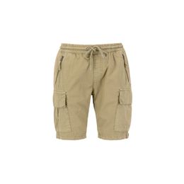 Herren Sweatshorts "Ripstop Jogger Short", beige, Gr. XL, Alpha Industries, Obermaterial: 100% Baumwolle, Hosen