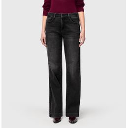 MAC Damen Weite Jeans "WIDE", schwarz, Gr. 34, unifarben, Denim/Jeans, Obermaterial: 89% Baumwolle, 8% Polyester, 3% Elasthan, Jeans, im Five-Pocket